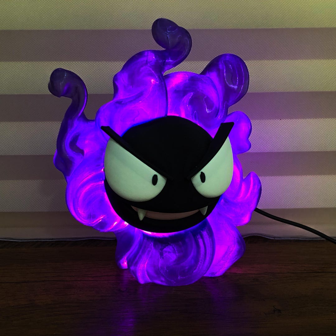 Gengar Ghost 3D Printed LED Light Table Luminous Decor Wall Sign Game ...
