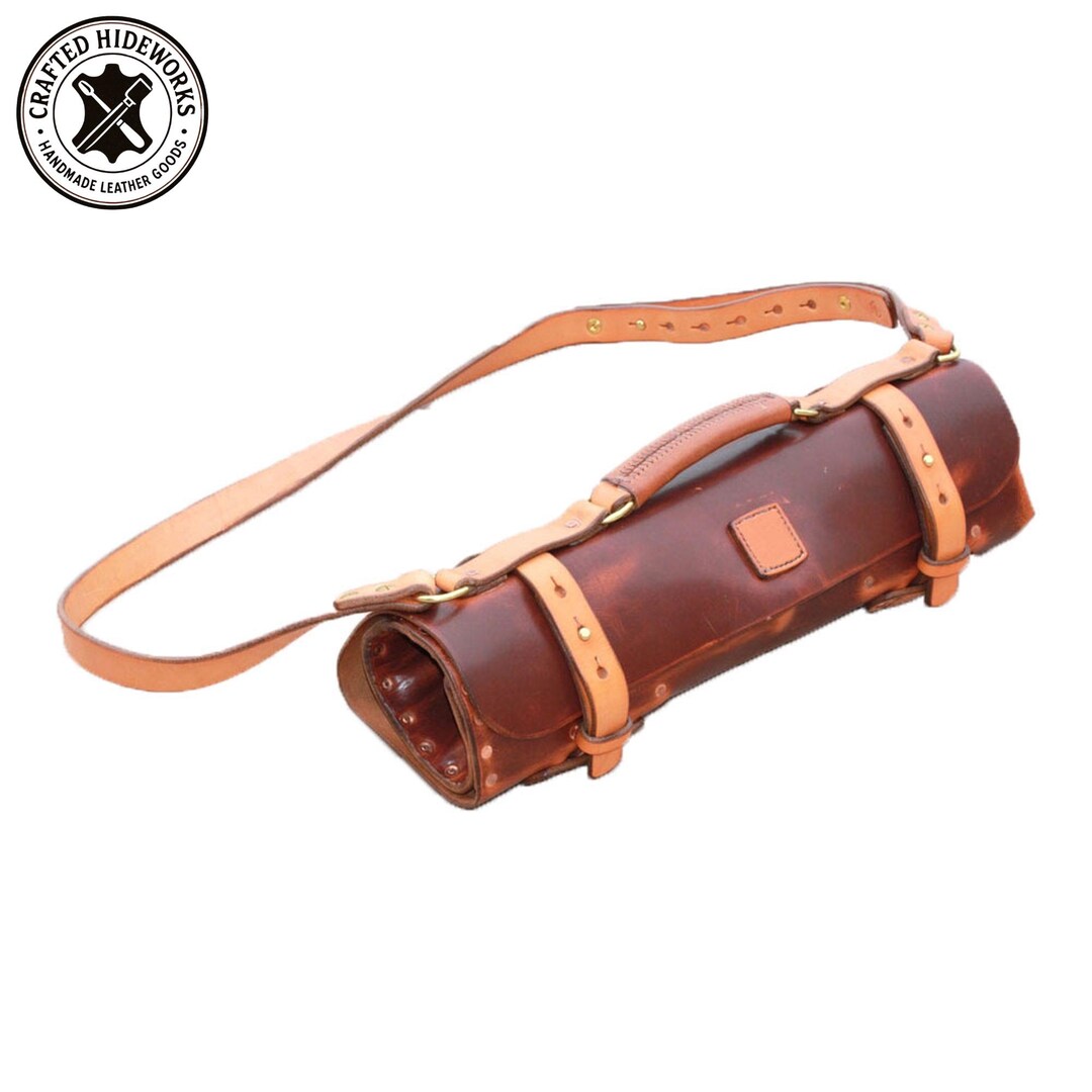 Leather Knife Roll Bag, Personalized Leather Knife Case, Chef Knife Bag ...