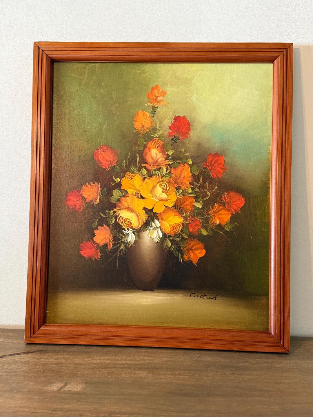 Floral Still Life in Simple Frame - Etsy