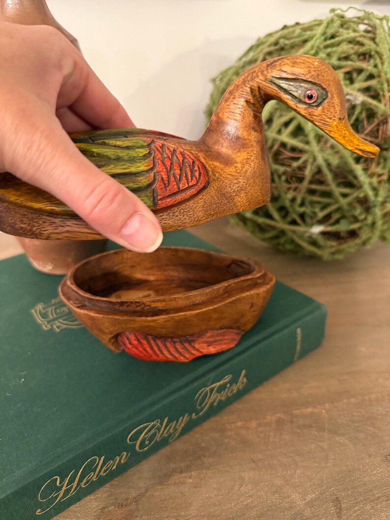 Wooden Duck Trinket Box - Etsy
