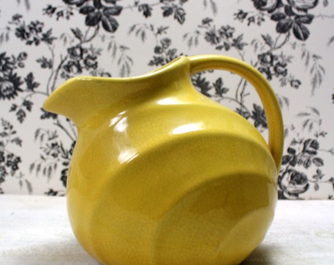 Mccoy Pitcher Vintage Yellow Ice Jug. - Etsy