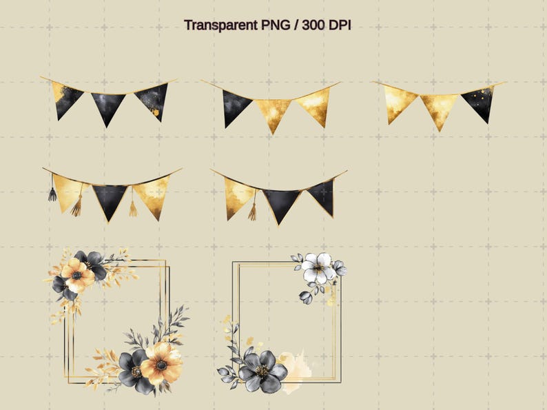 Watercolor Graduation Clipart Set: Class of 2025 PNG Graphics (digital ...