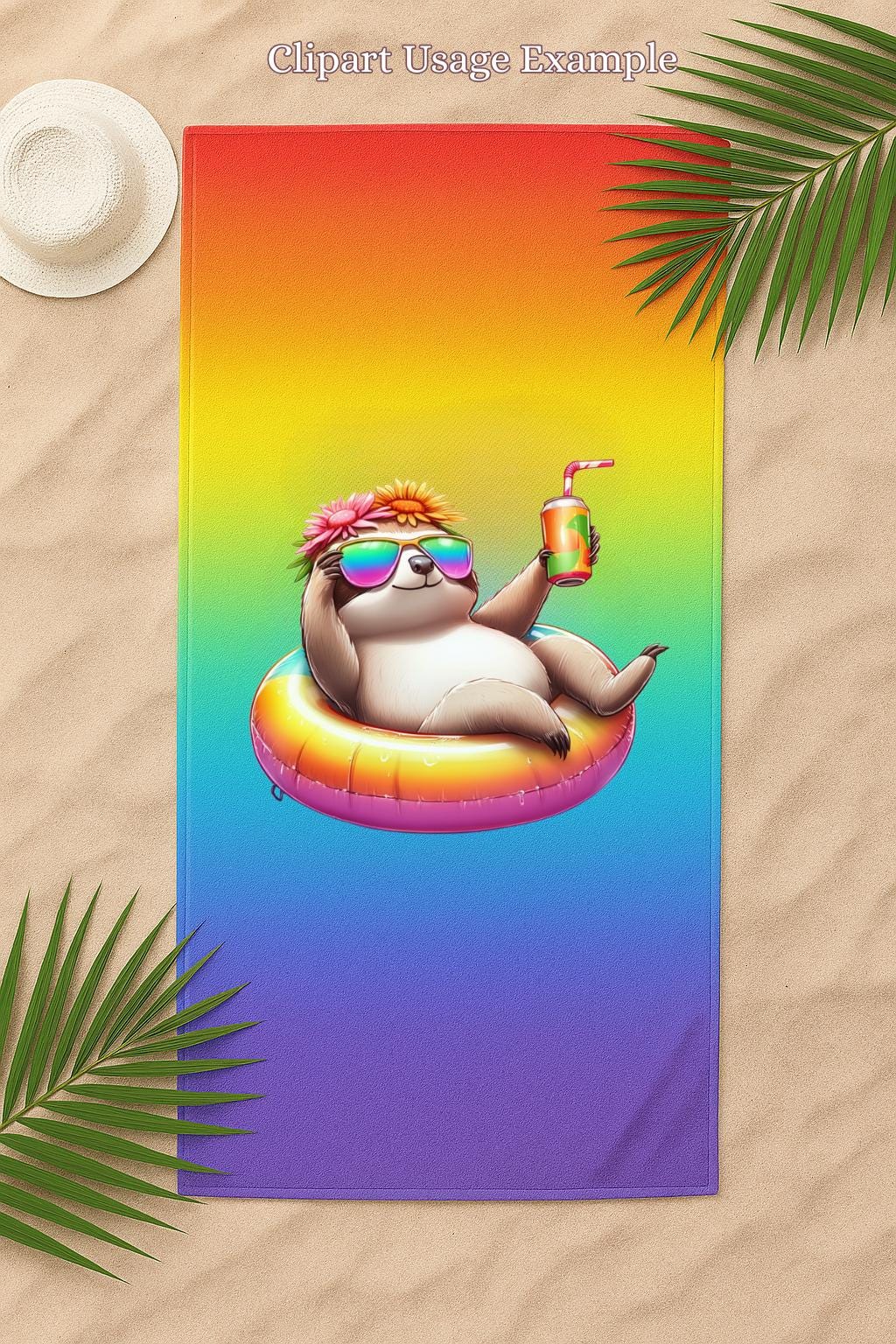 20 PNG Vivid Summer Pool Party Animals Clipart Bundle, Tropical Fun ...