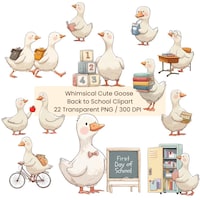 Teacher Goose PNG, Back to School Goose PNG, Funny Goose Teacher ...
