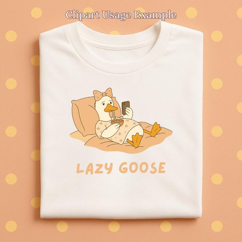 Silly Goose Clipart Bundle: Funny Cartoon Goose PNG (digital Download ...