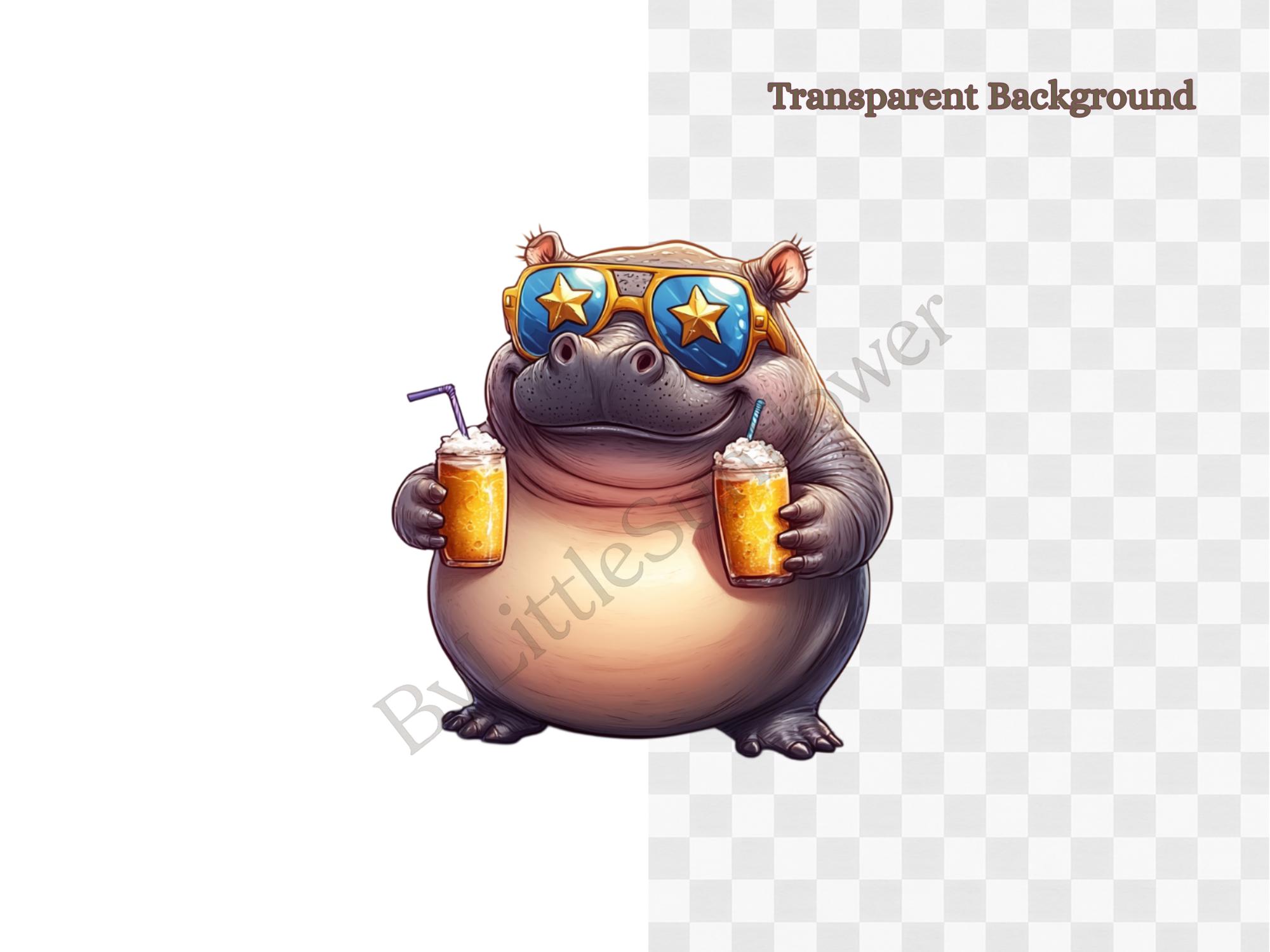 Summer Pool Party Animals Clipart Bundle: Tropical PNG Graphics ...
