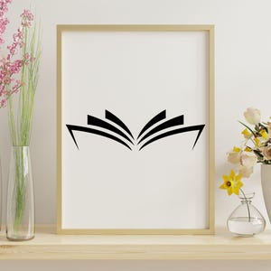 Open Book SVG Bundle: Library Clipart, Monogram, Silhouette (digital ...