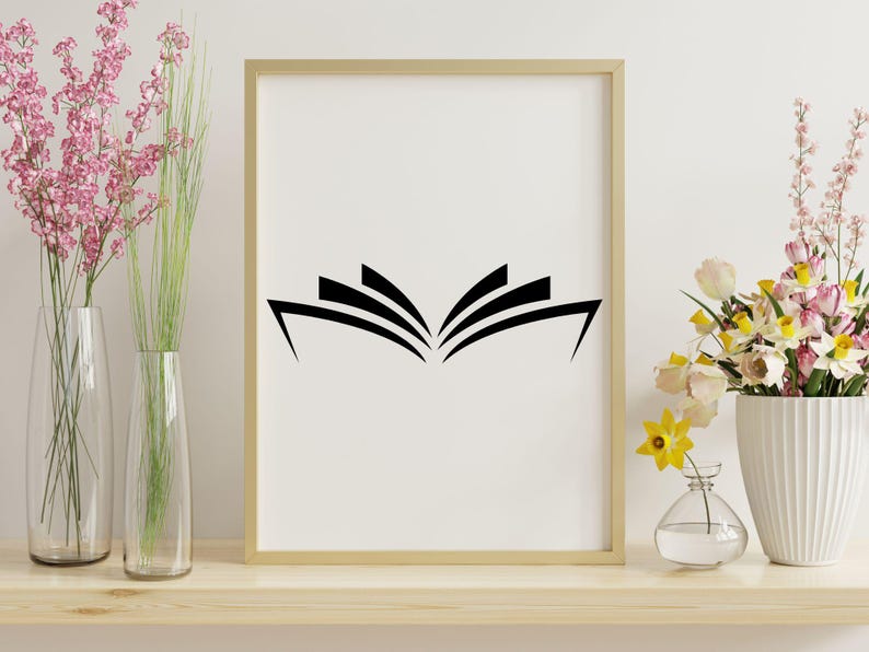 Open Book SVG, Book Cricut, Library Clipart, Book Monogram, Book ...