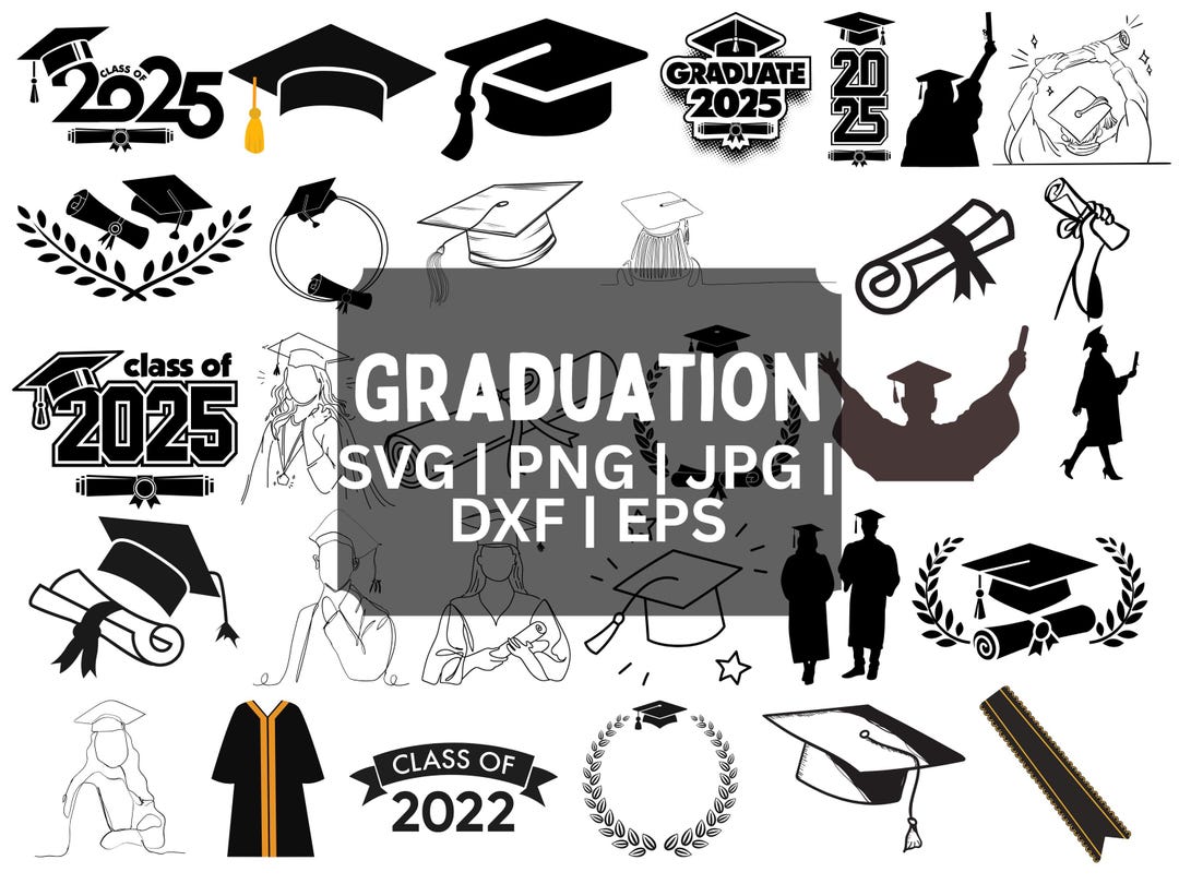 Graduation SVG Bundle, Proud Graduate 2025 SVG, Senior 2025 Svg, Class ...