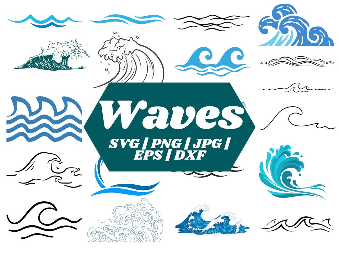 Wave SVG, Wave Svg Bundle, Ocean Svg, Water Svg, Wave Cricut, Sea Waves ...