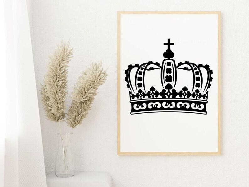 Royal Crown SVG Bundle: King, Queen, Princess Tiara (digital Files for ...