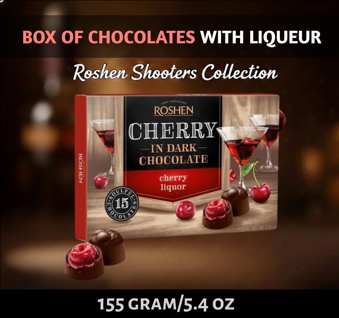 ROSHEN Shooters Cherry in Dark Chocolate | Premium Liqueur Chocolate ...