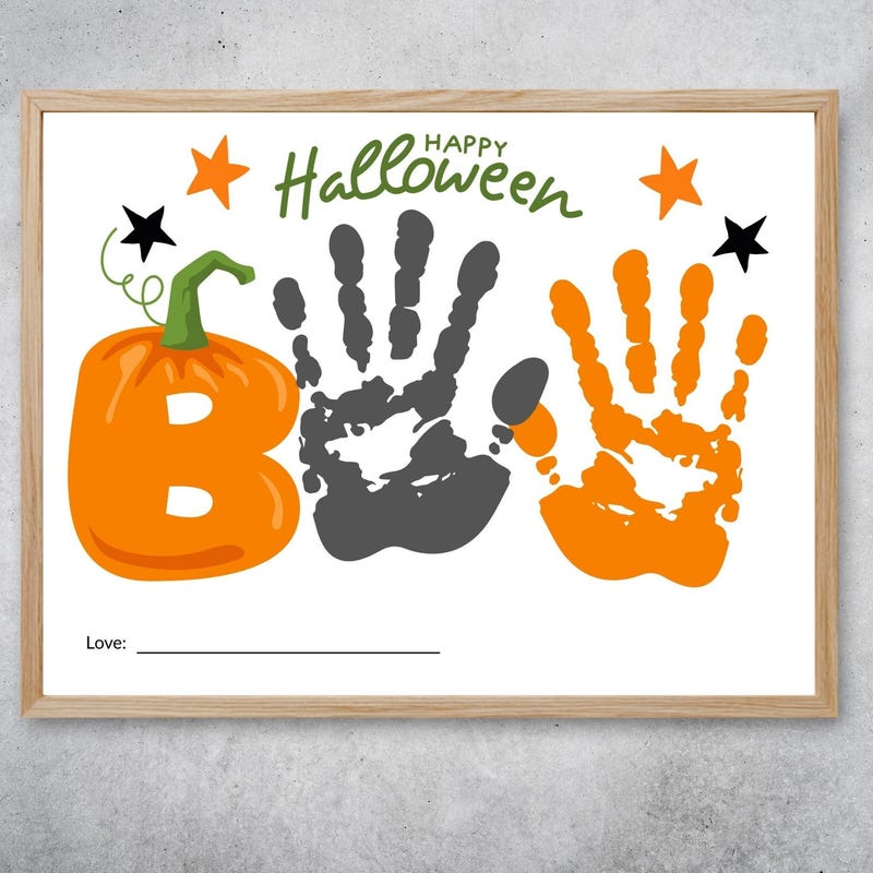 Halloween Handprint Craft - Etsy