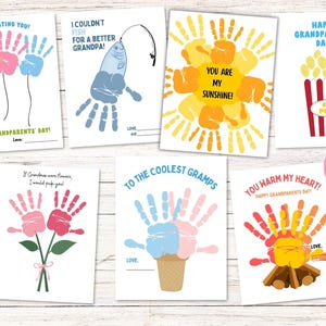 Handprint Craft Bundle of 10 for Grandparents' Day, Printable Activity ...