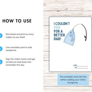 Father's Day Fingerprint Fish Craft - Printable Keepsake, Perfect for ...
