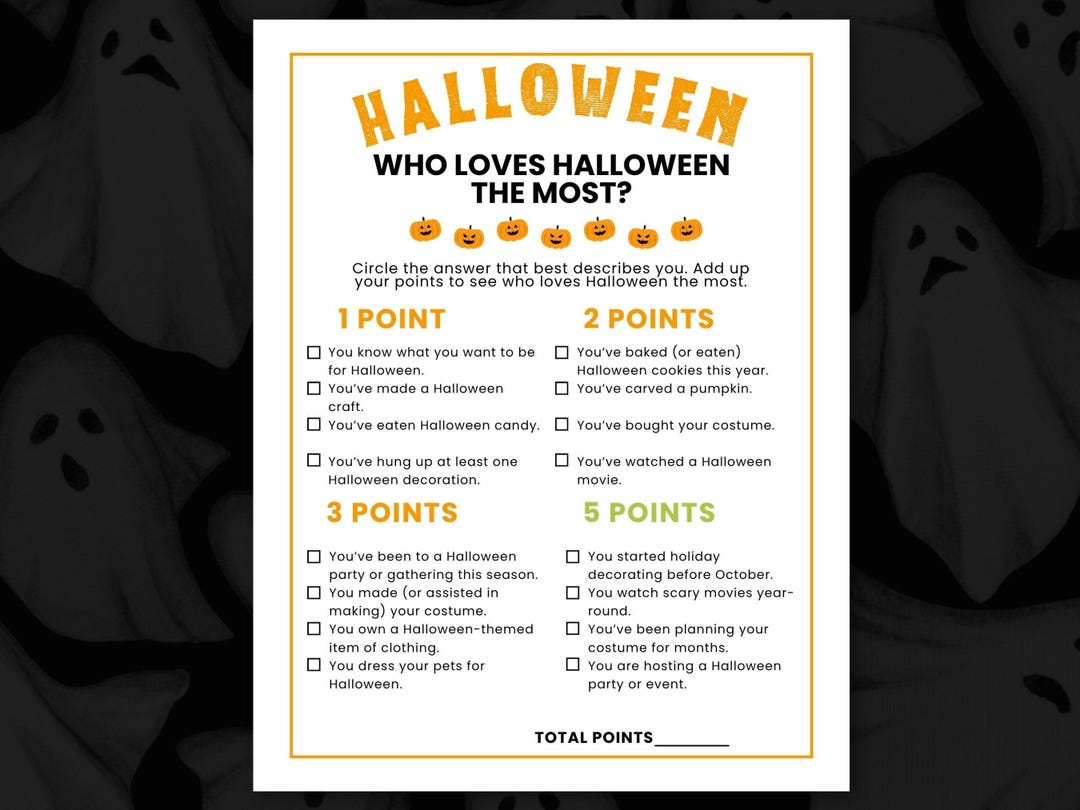 Printable Halloween Game for Kids, Classroom Icebreaker Activity ...