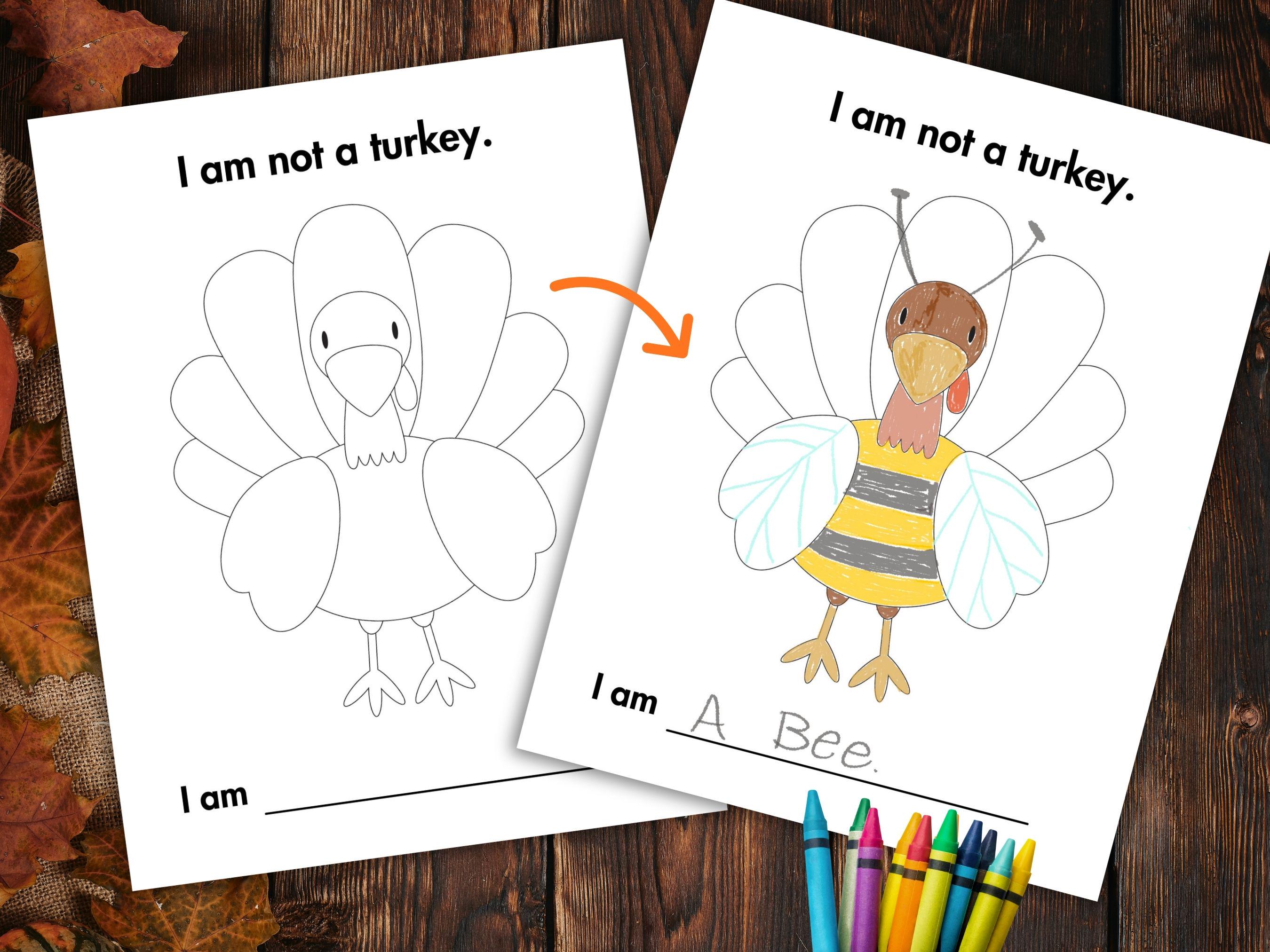 Disguise a Turkey Thanksgiving Activity for Kids, Turkey Template ...