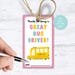 Printable Bus Driver Gift Tags, Thank You, Instant Download Gift Label ...