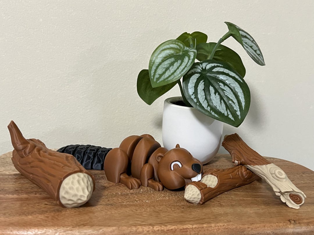 3D Printed Fidget Beaver: Articulated Sensory Desk Toy - Etsy