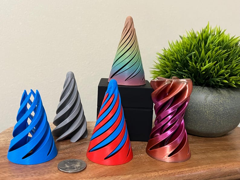 Infinity Spiral Fidget Cone | 3D Printed | Stress Reliever | Desk Toy ...