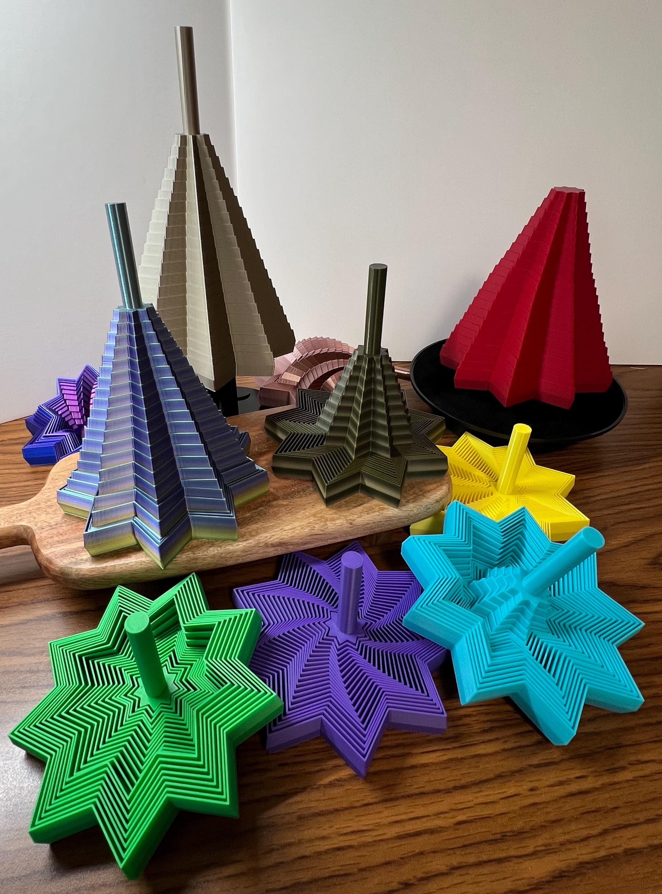 3D Printed Star Pyramid Stacking Fidget Toy | Sensory Desk Toy | Stress ...