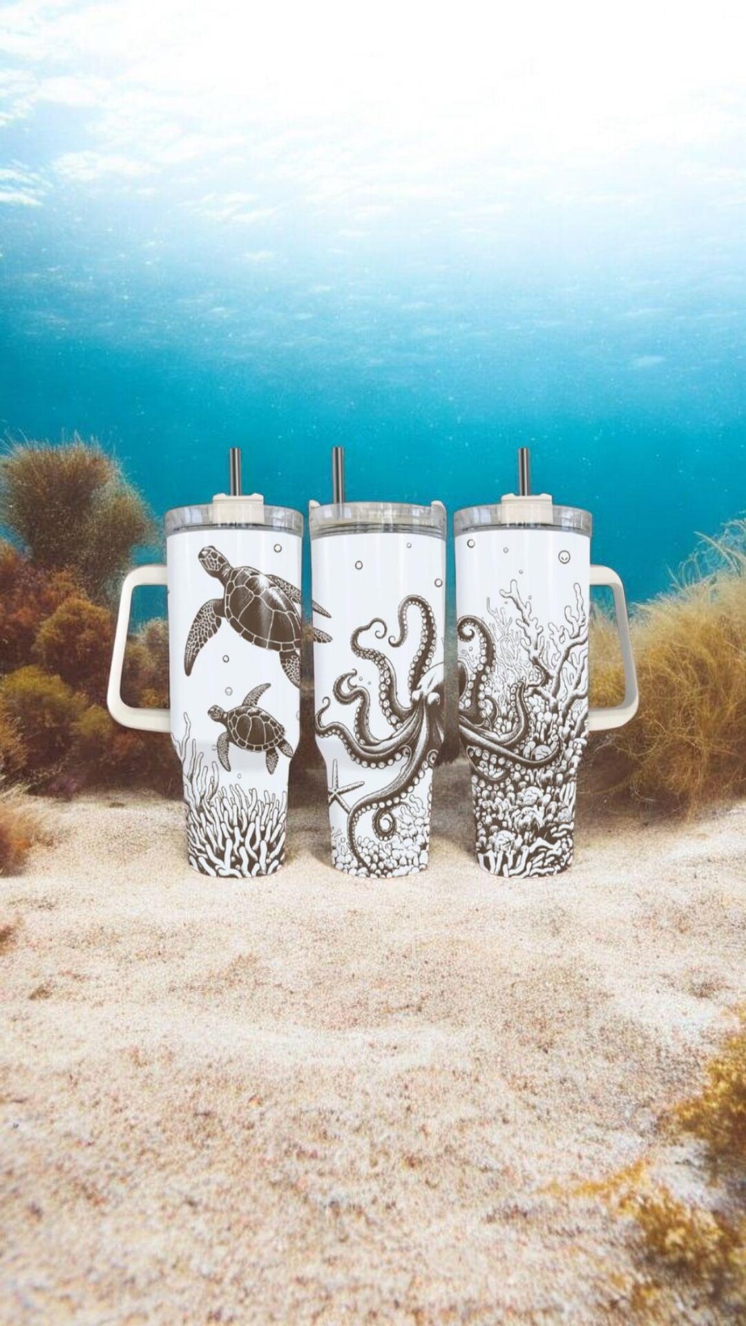 UNDER THE SEA Laser Engraved 40 Oz Tumbler - Etsy