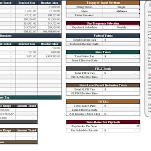 2024 Federal Tax Calculator Excel - Etsy