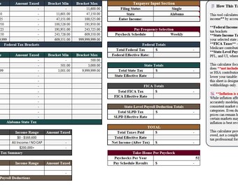 2024 Federal Income Tax Calculator: Excel & Google Sheets Template - Etsy