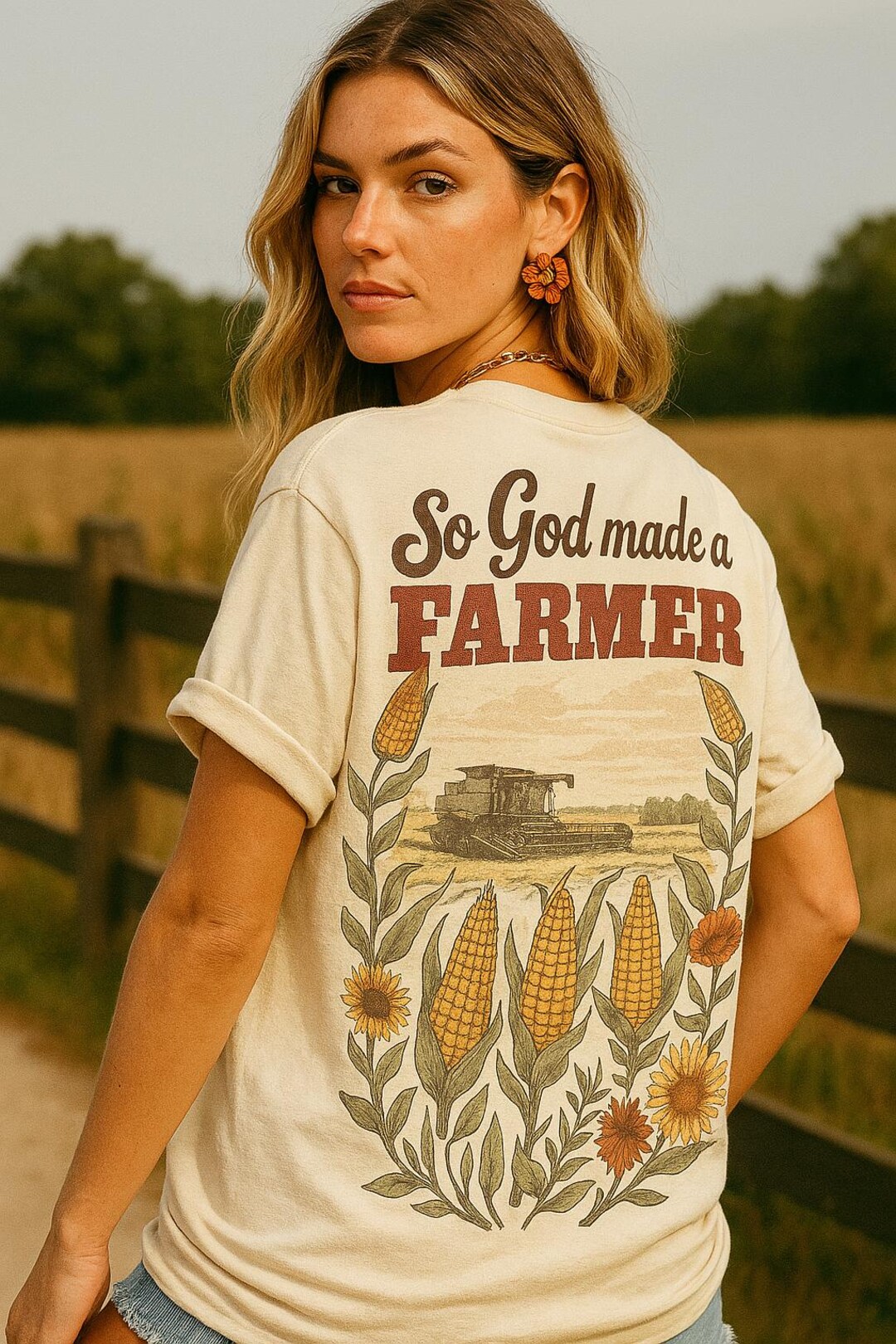 So God Made a Farmer PNG | Christian Farm Life Sublimation | Vintage ...