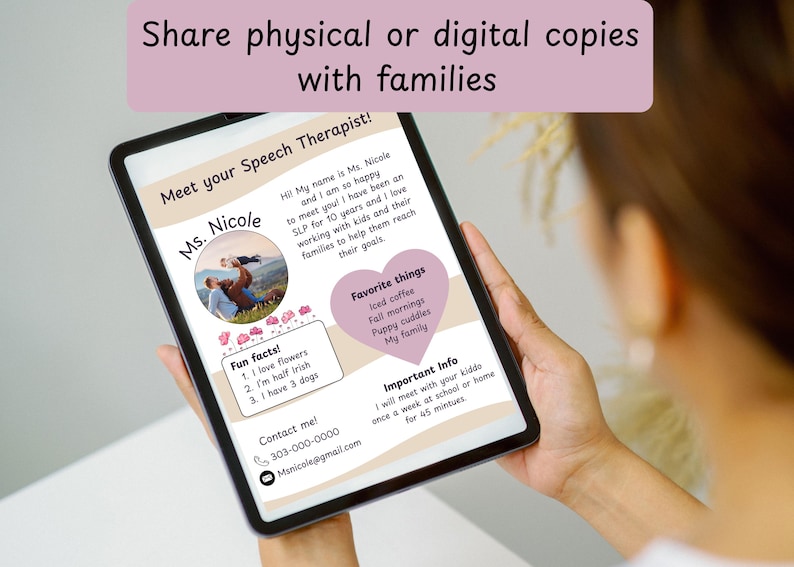 Meet the SLP Editable, Printable, Speech Language Pathologist Intro ...