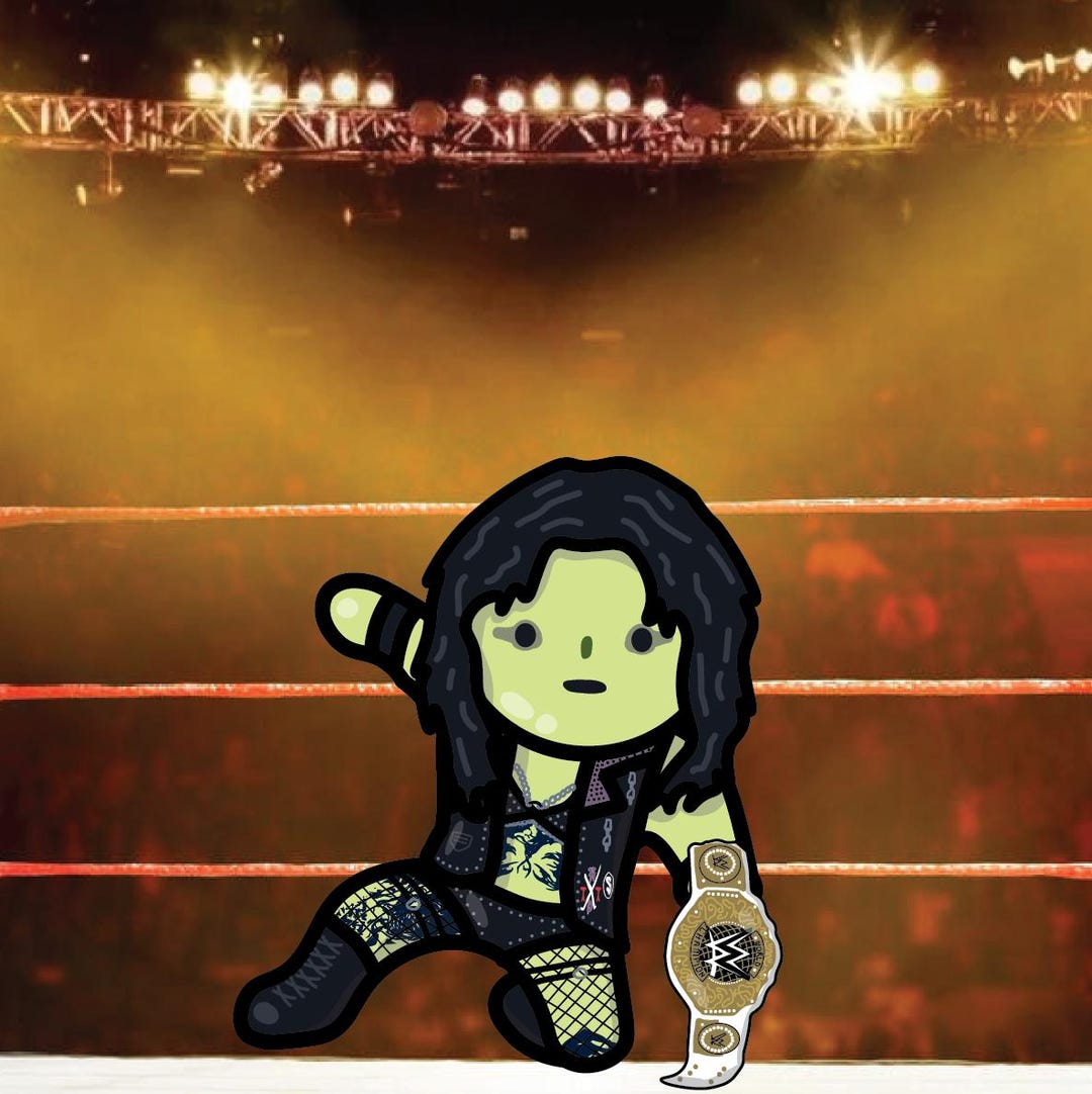 Rhea Ripley WWE Smiski Handcut Glow in the Dark Sticker - Etsy