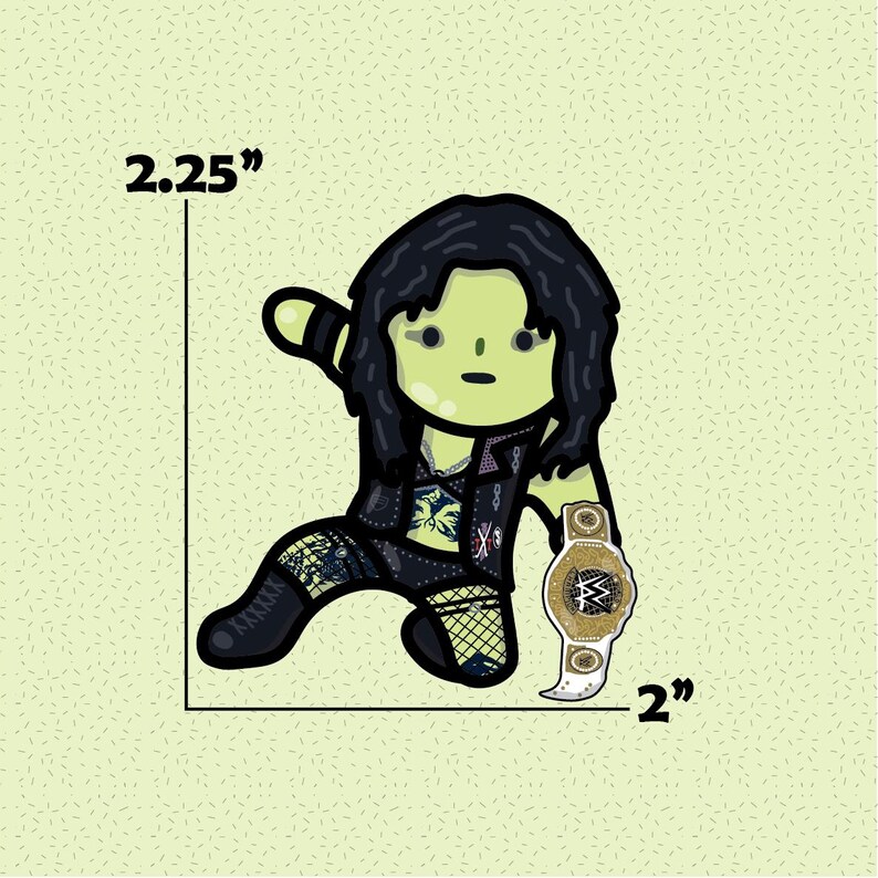 Rhea Ripley WWE Smiski Handcut Glow in the Dark Sticker - Etsy