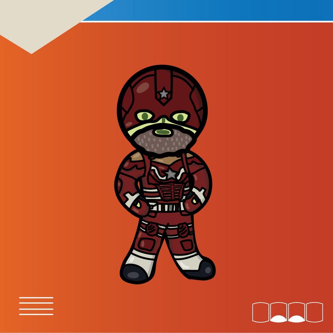 Red Guardian / Alexei Thunderbolts* Smiski Handcut Sticker - Etsy