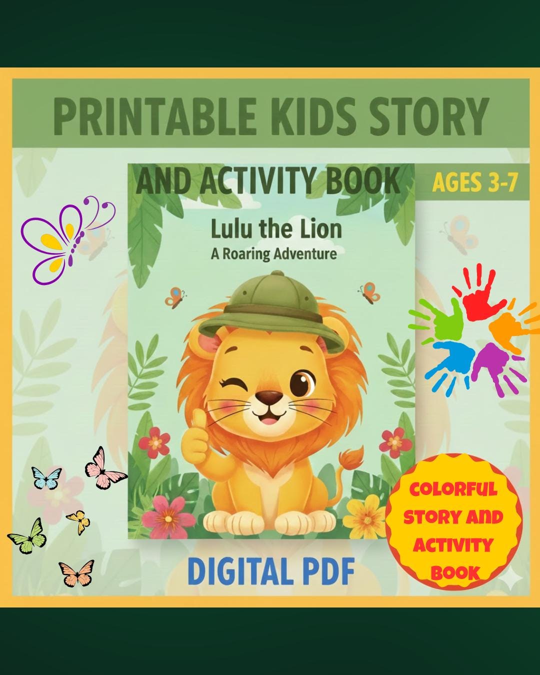 Lulu the Lion: Engaging Kids Storybook With Activities for Ages 3-7 - Etsy