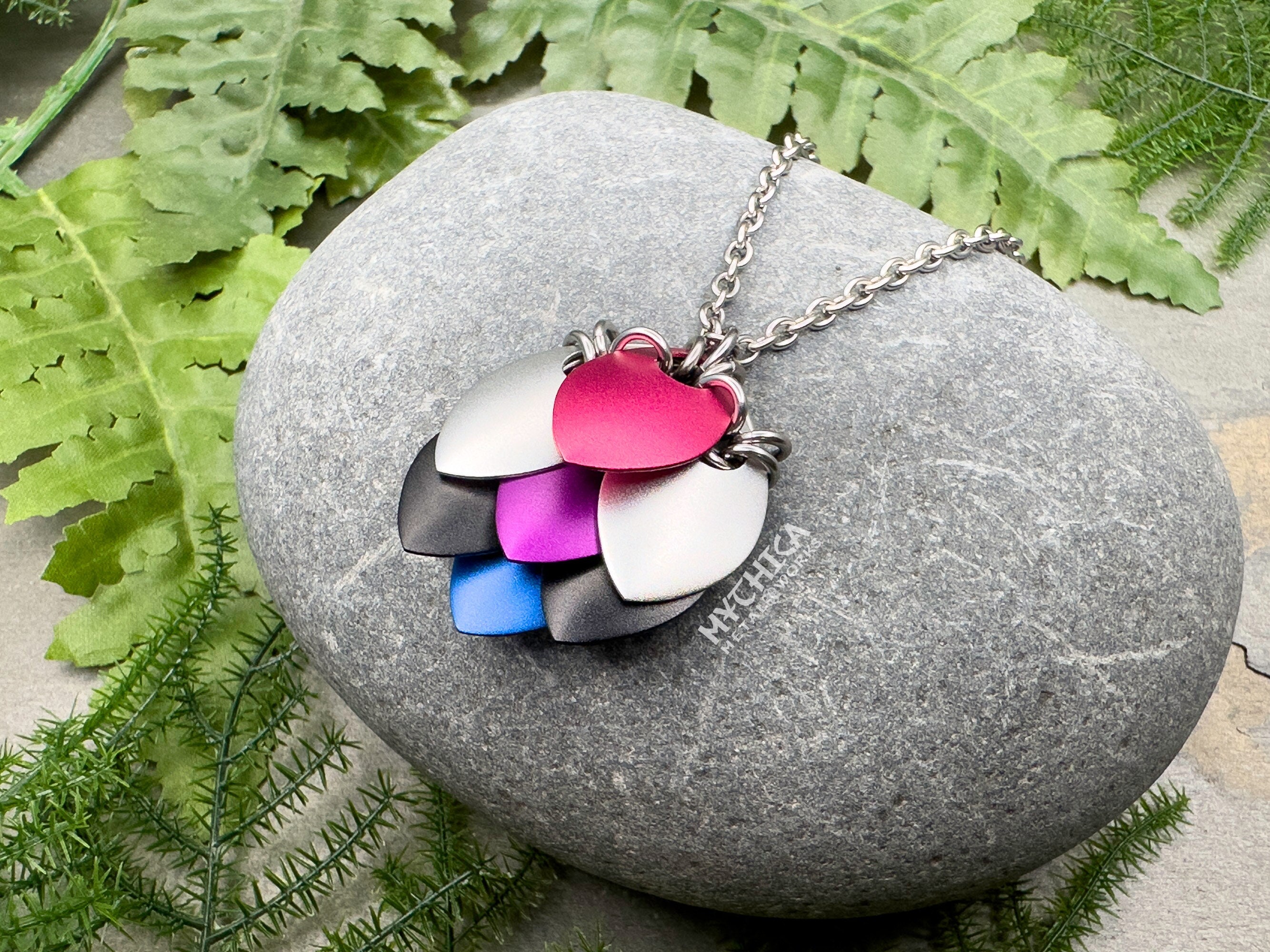 Naga Necklace Genderfluid Scalemaille Pride Colors Flag LGBTQIA ...