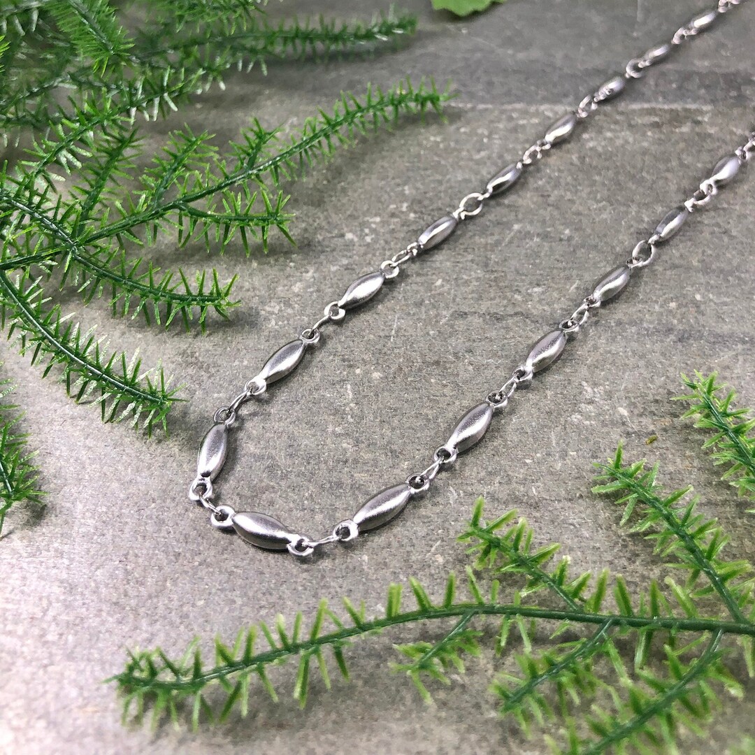Custom Length Chain Stainless Steel Oval Bar Link 11x2.5mm Medium ...