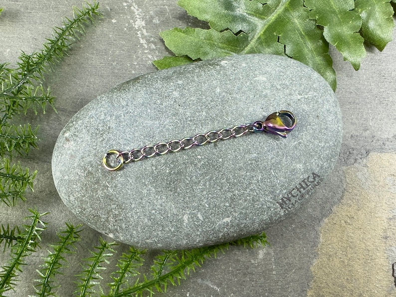 Chain Extender Rainbow Titanium Plated Stainless Steel Fits Most ...