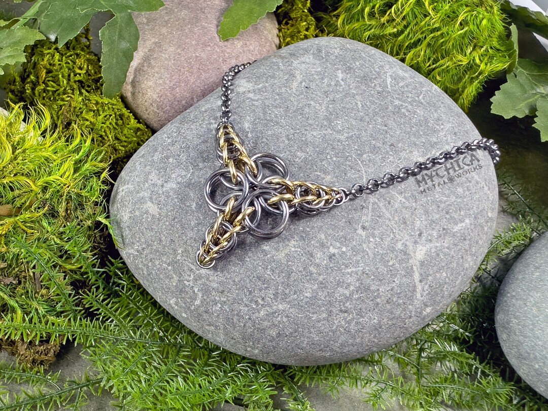 Valkyrie Necklace 14K Gold Filled and Oxidized Sterling Silver ...