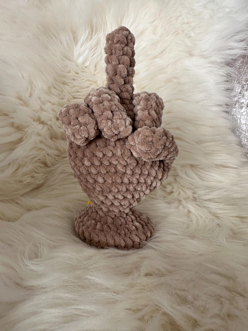 Flip, the Finger CROCHET PATTERN. English PDF Chart. Plushies ...