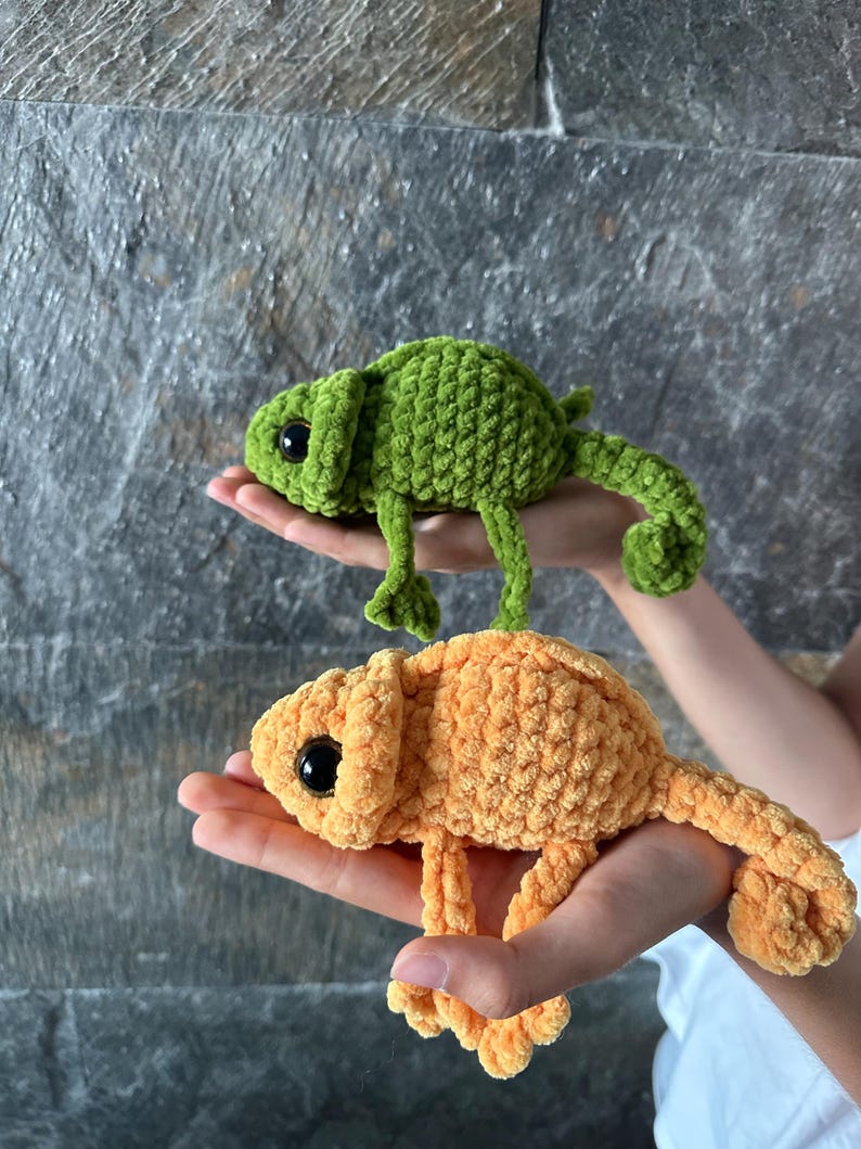 CROCHET PATTERN Chameleon. English PDF Instructions. Easy to Do. Plush ...