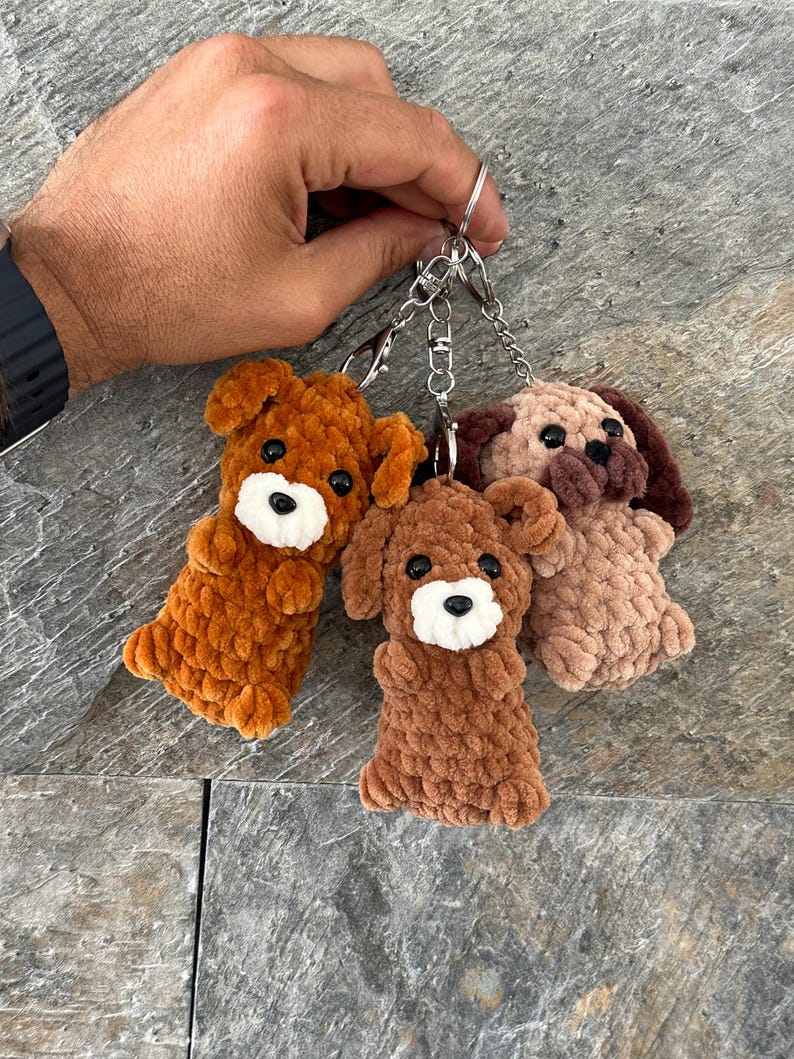 2in1 CROCHET PATTERN. Keychain " Little Puppy". Two English PDF ...