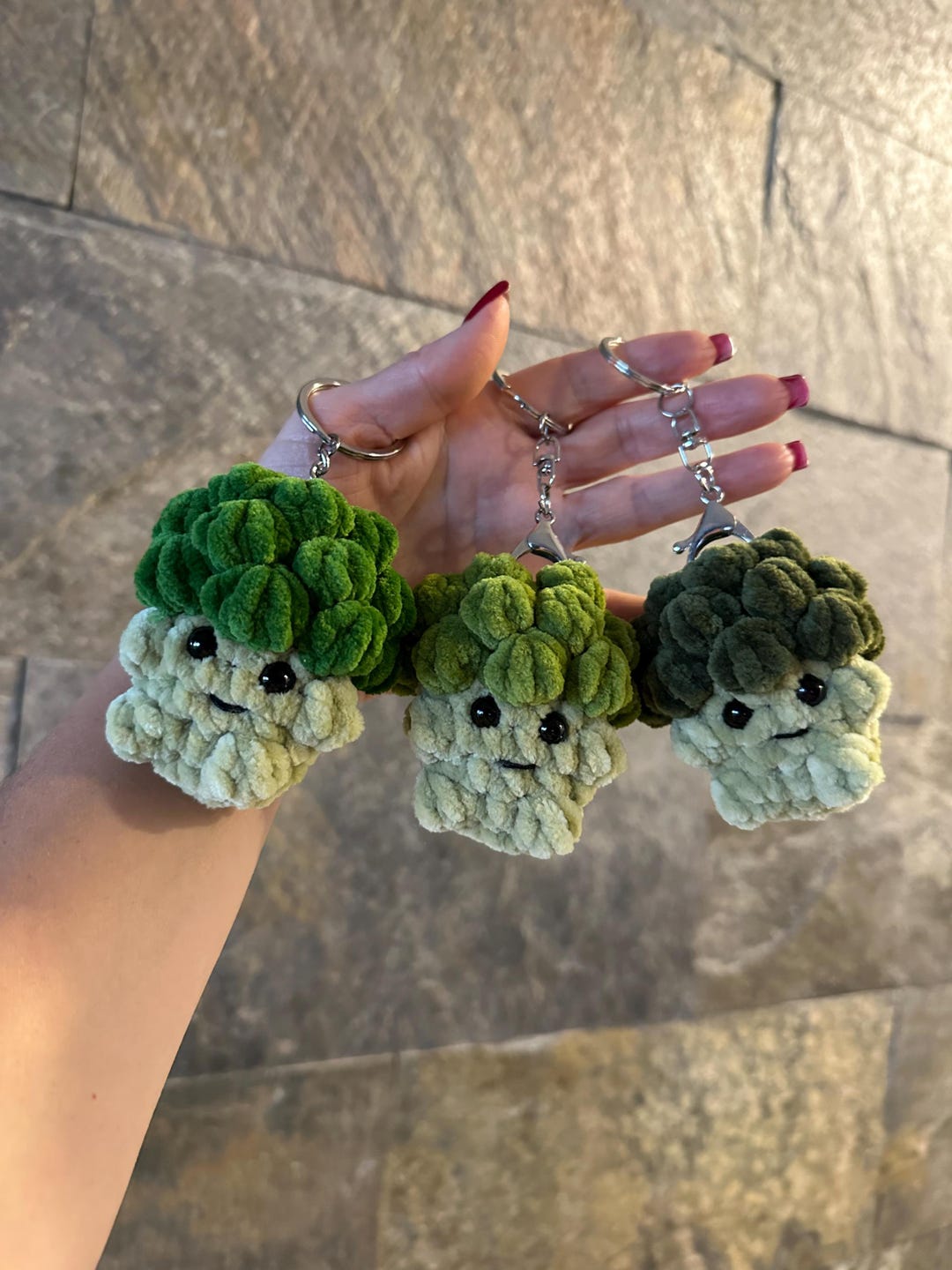 CROCHET PATTERN " Broccoli". English PDF Pattern. Amigurumi Keychain ...