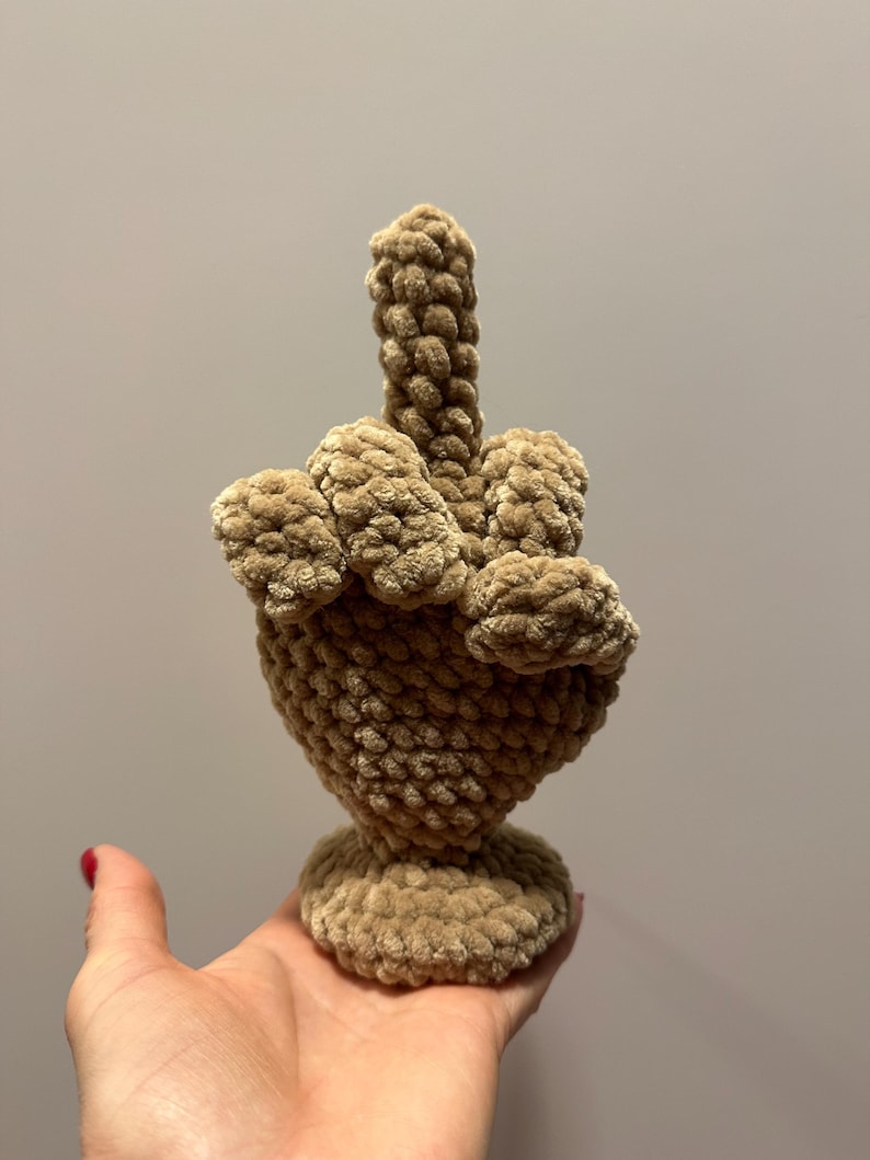 Flip, the Finger CROCHET PATTERN. English PDF Chart. Plushies ...