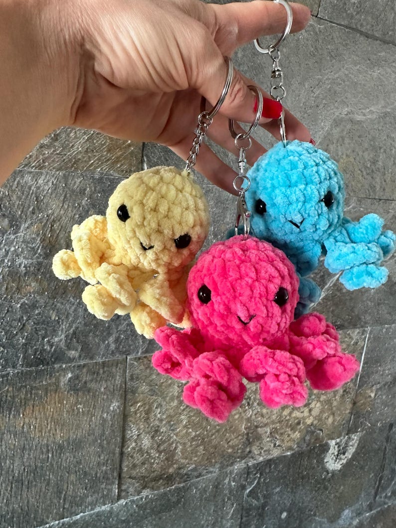 No Sew. CROCHET PATTERN "keychain Octopus". English PDF Pattern ...