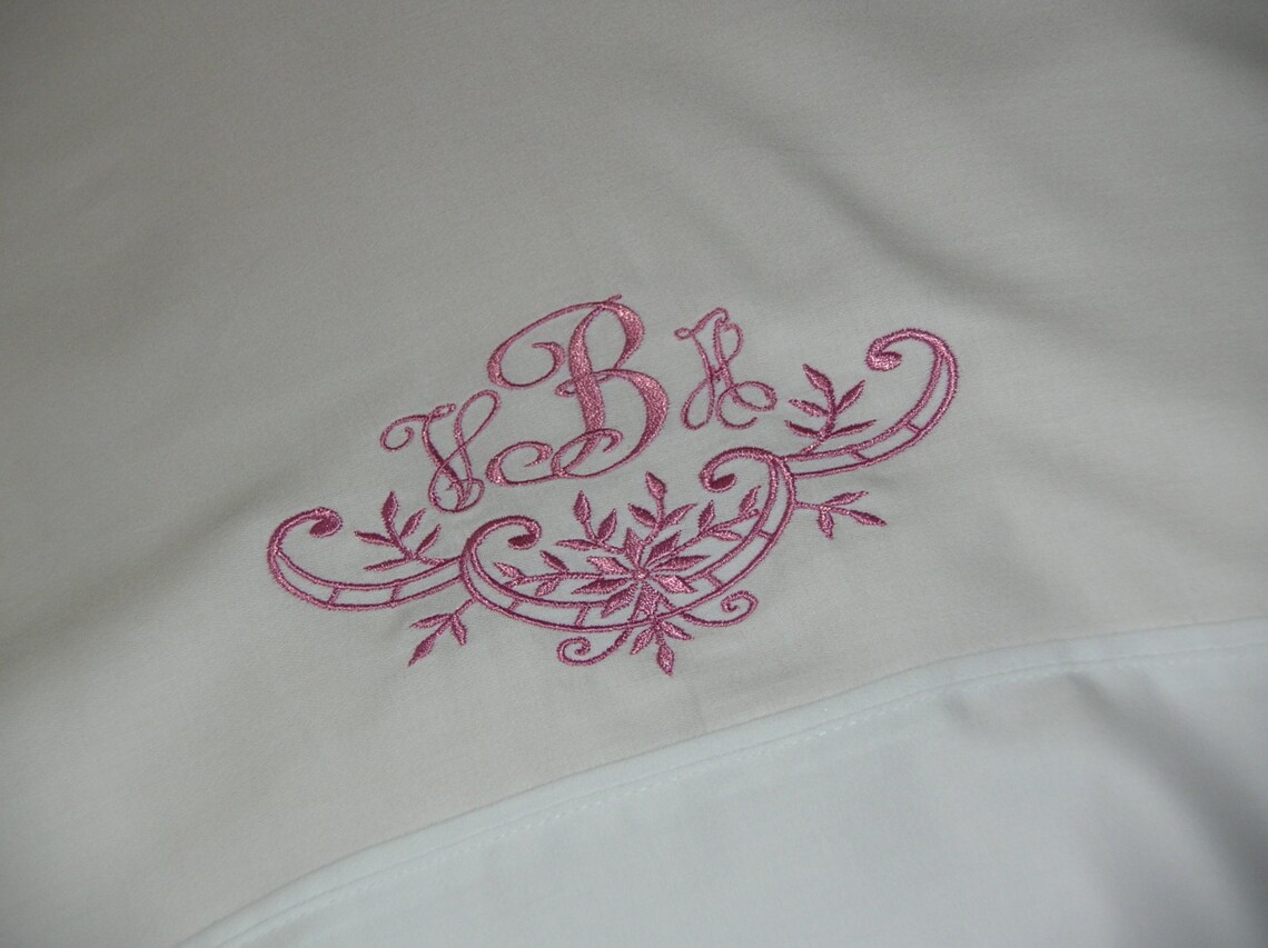 Monogrammed Pillowcase-embroidered in Any Color You Desire--half ...