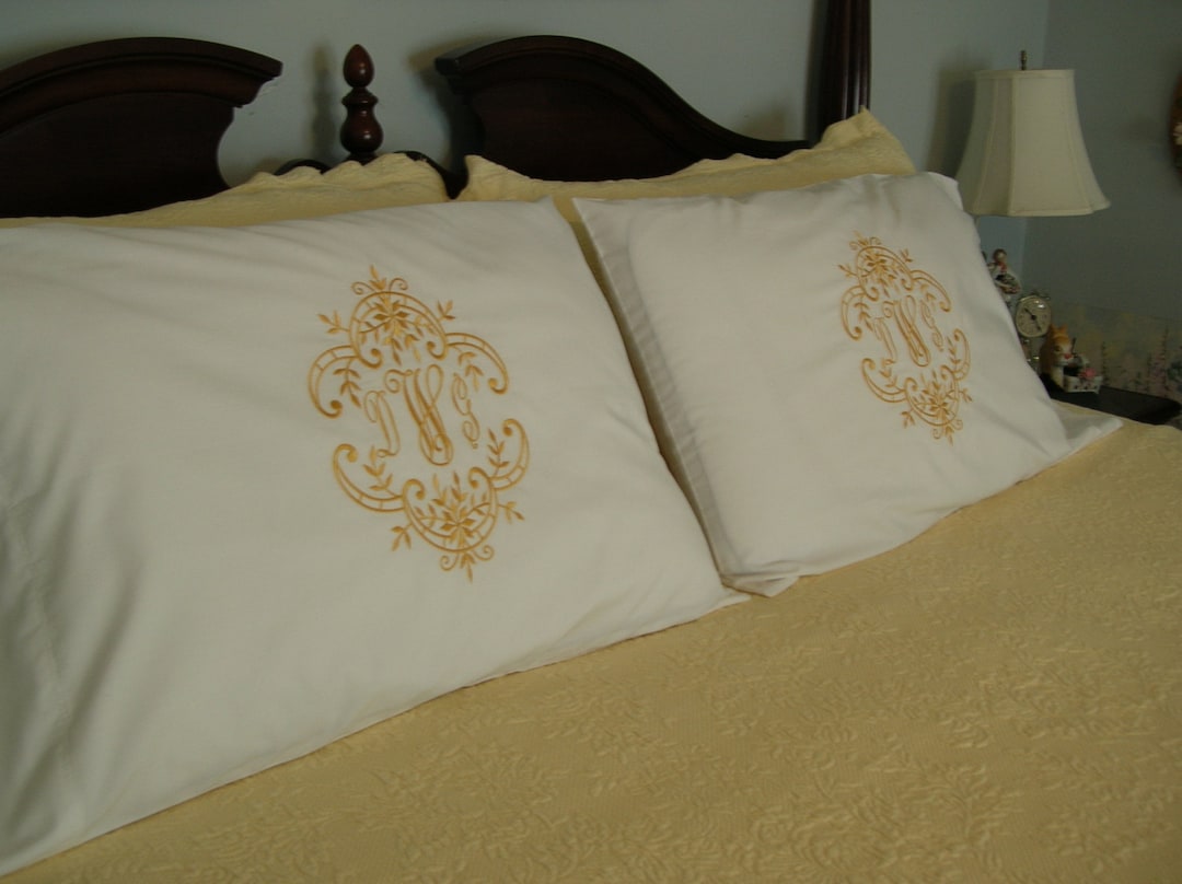 Monogrammed Pillowcase-embroidered in Any Color You Desire--full ...