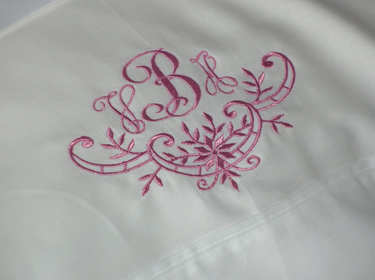 Monogrammed Pillowcase-embroidered in Any Color You - Etsy