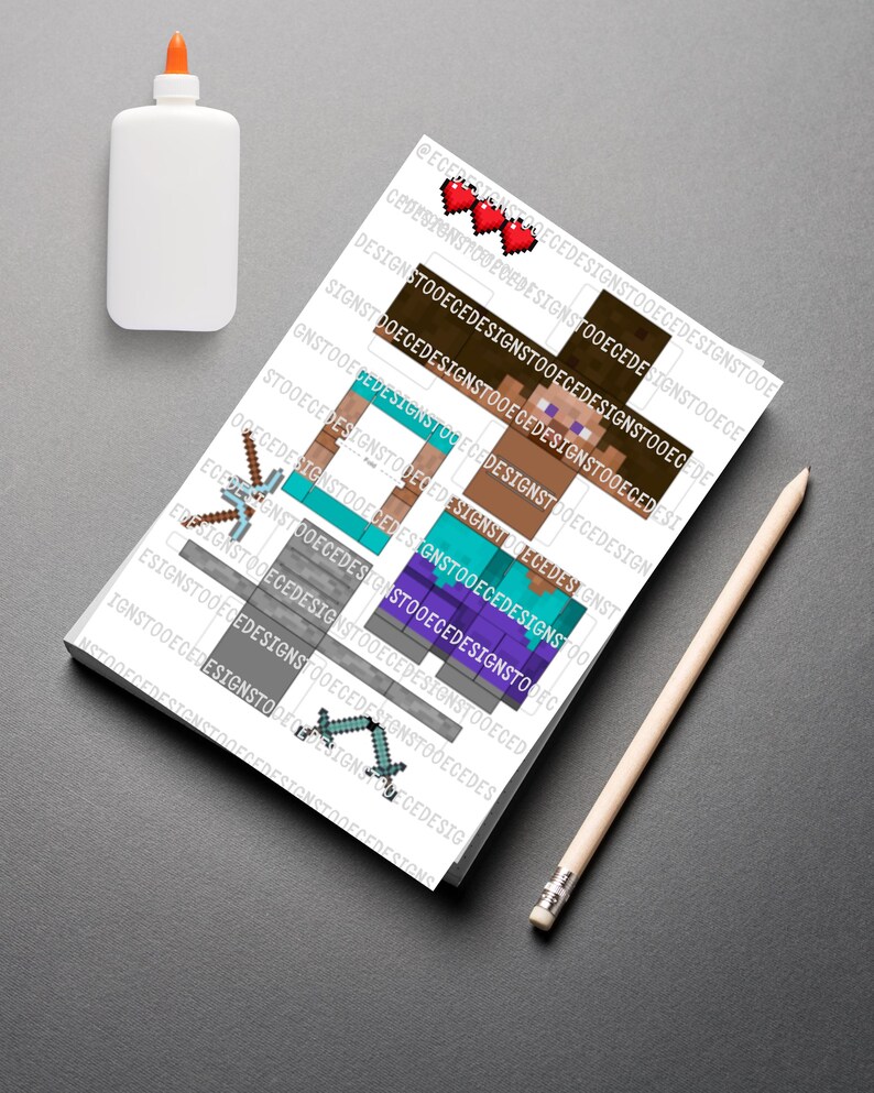 Printable Set of Minecraft + Steve + Alex + Creeper + Figures and ...