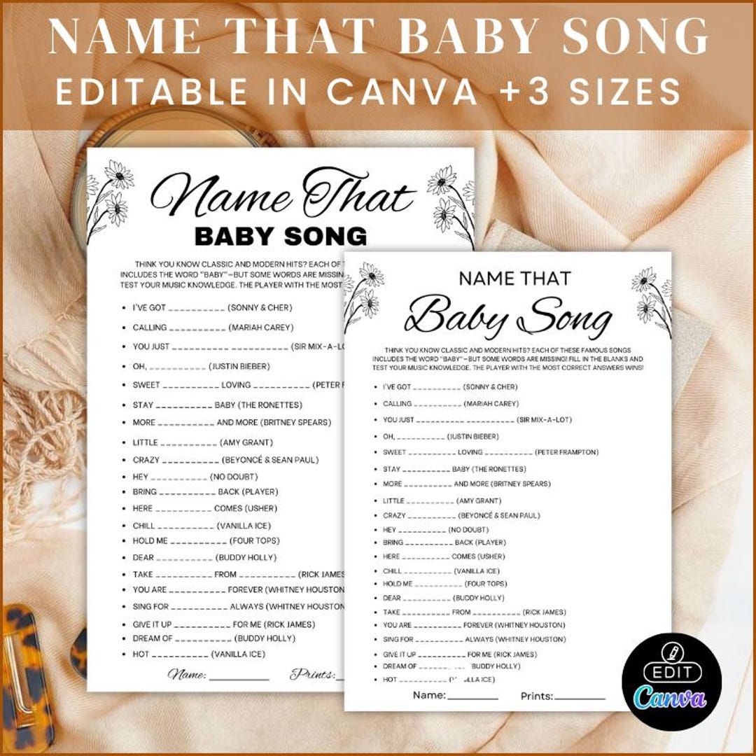 Name That Baby Song Game | Guess the Baby Tune Printable | Fun Baby ...