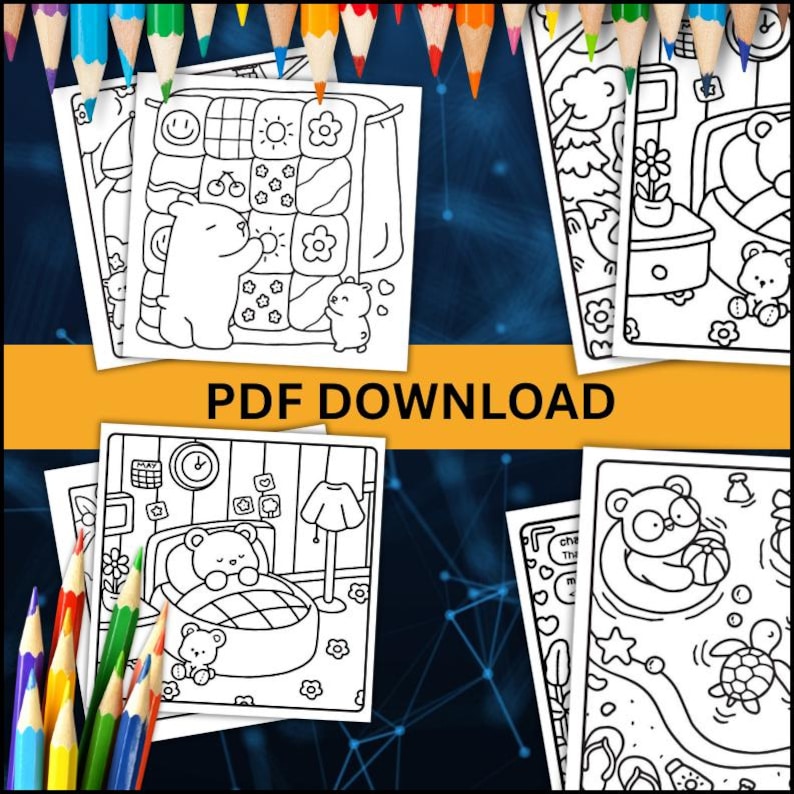 My Fuzzy Buddies: Cute Animal Coloring Book for Teens & Adults - 40 Fun ...